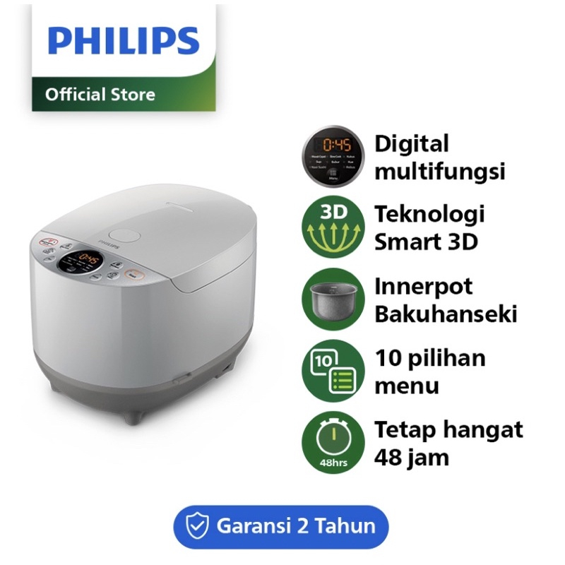 Jual PHILIPS 1.8L Digital Rice Cooker HD4515/91 / hd 4515 / 4515 ...