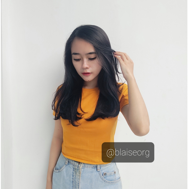 Jual Kaos Crop Top Korea Baju Crop Wanita Atasan Crop Tee Cewek ...