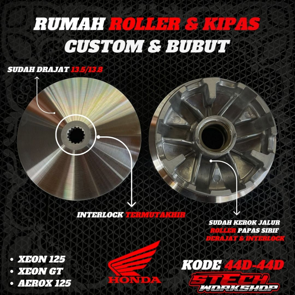 Jual PULLEY CUSTOM RUMAH ROLLER PULLEY PULI RACING YAMAHA XEON KODE 44 ...