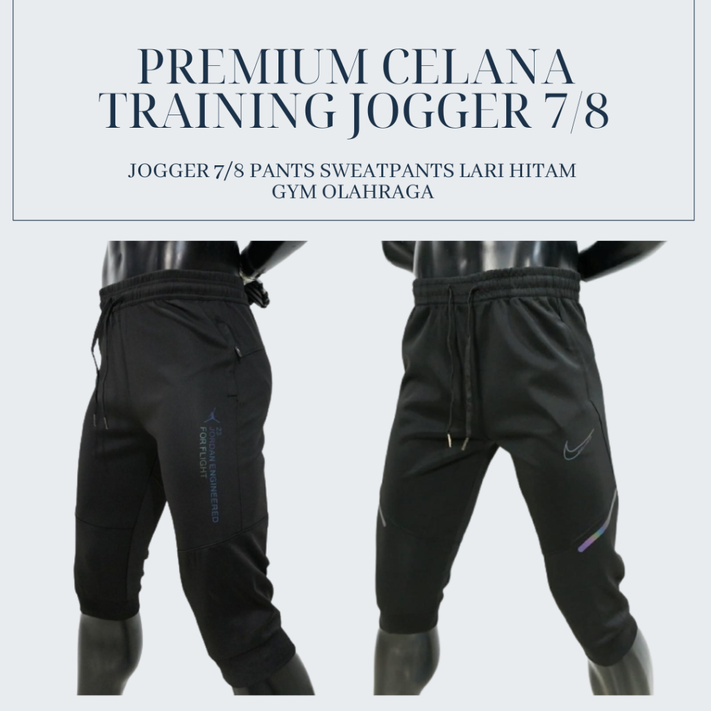 Jual Oppa Style Shop CELANA TRAINING JOGGER 7/8 PANTS SWEATPANTS LARI ...