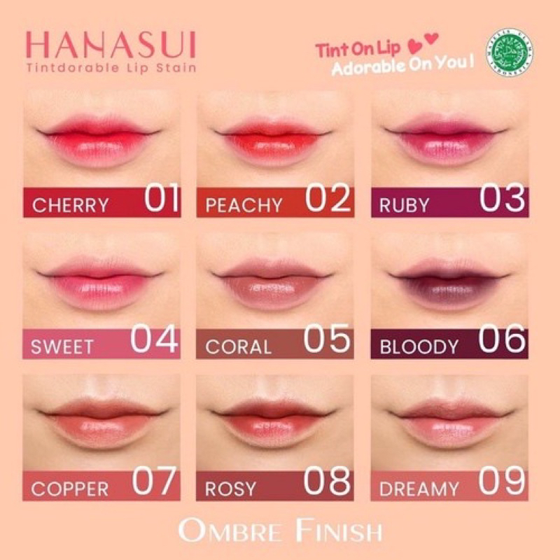 Jual Lipstik hanasui tintdorable lip stain | Shopee Indonesia
