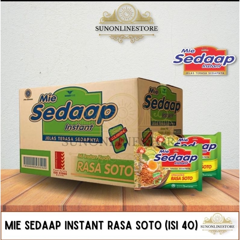 Jual Mie Sedaap Mie Instan Soto 75g ( 1 dus isi 40 bungkus ) | Shopee ...