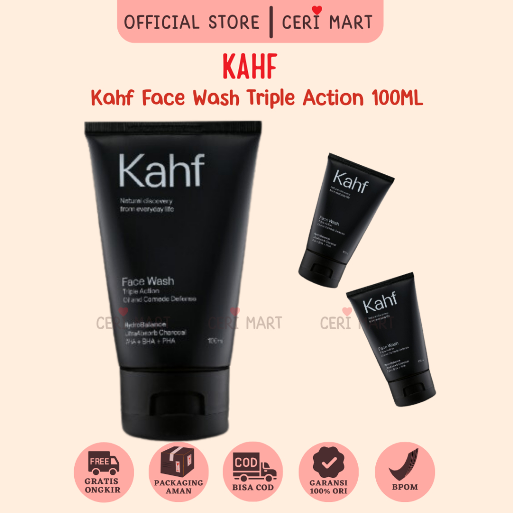 Jual KAHF Man Facial Wash 100 ml / Sabun Cuci Muka Pria - Laki Laki ...