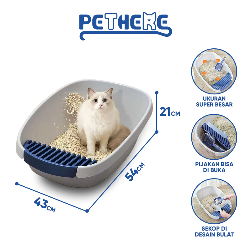 Jual PET THERE Pet Litter Box Extra Besar M28/Litter Box Kucing /Litter ...