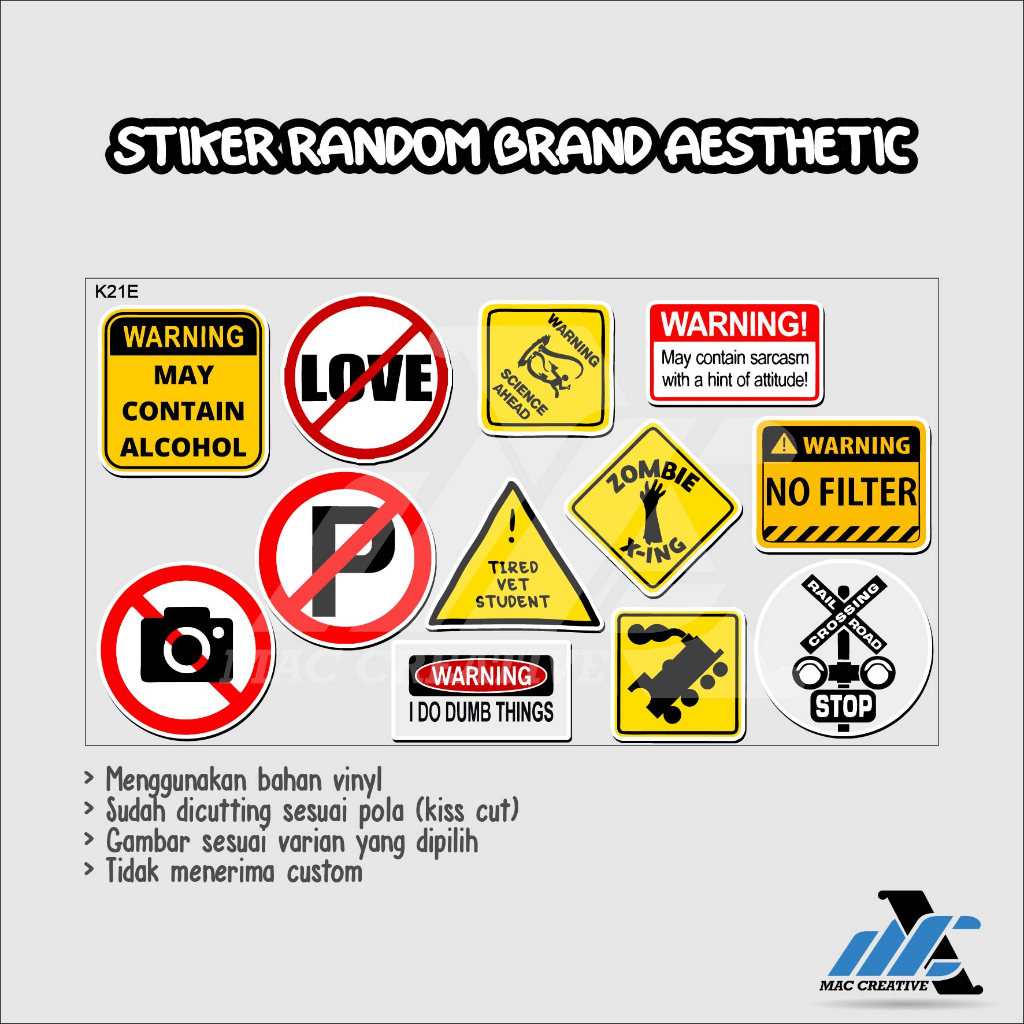 Jual STIKER RANDOM AESTHETIC | STIKER KOPER | STIKER LAPTOP | STIKER ...