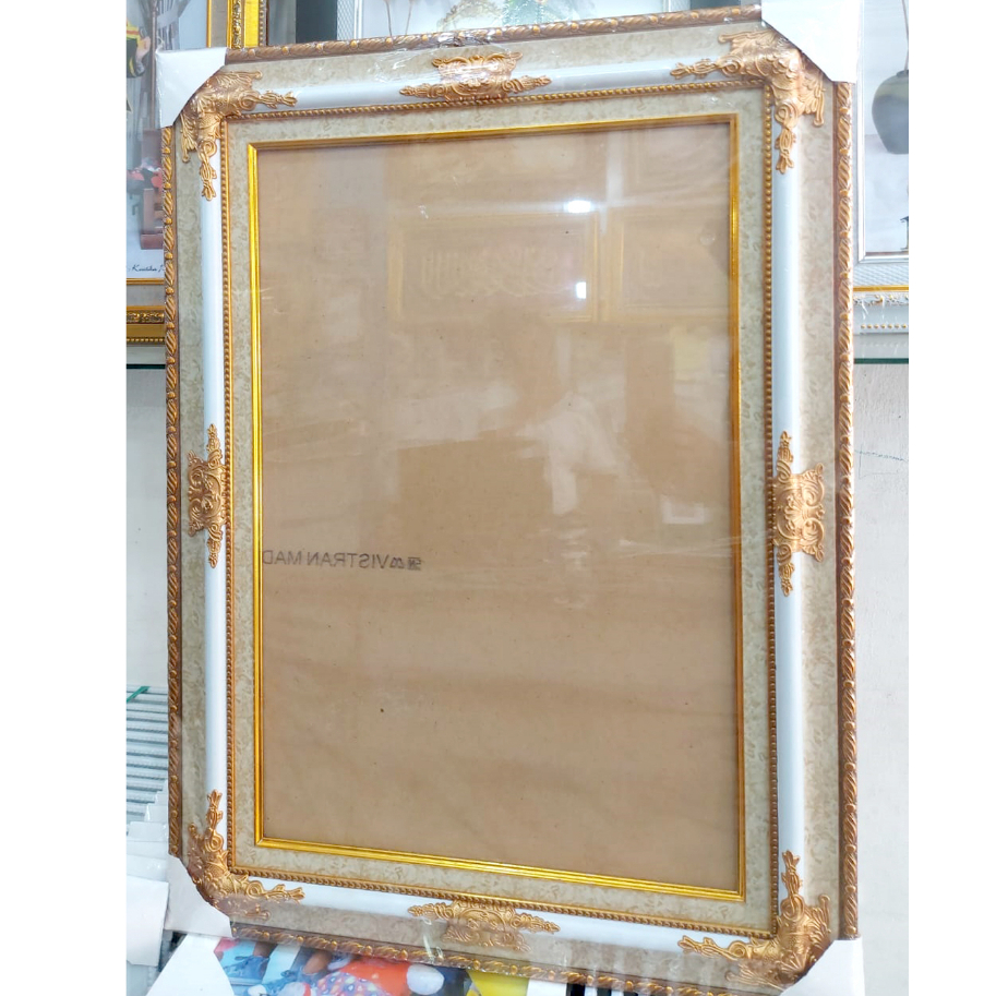 Jual Bingkai 22R Mewah motif keramik kembang sudut 40x60cm | Shopee ...