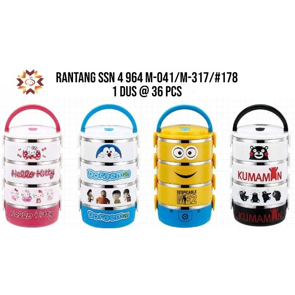 Jual Rantang Susun Karakter/ Rantang Stainless 4 Susun/ Kotak Bekal ...