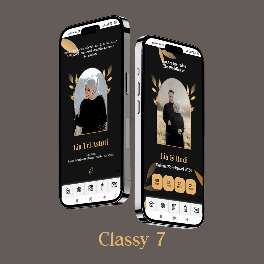 Jual Tema Classy 7 - Undangan Website - Undangan Web Digital Pernikahan - FULL FITUR!!! | Shopee ...