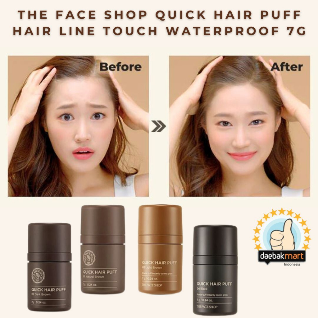 Jual The Face Shop Quick Hair Puff Hair Line Touch Waterproof 7g | Shopee Indonesia