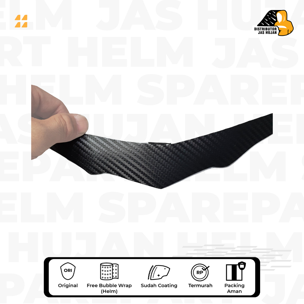 Jual Spoiler KYT X - Rocket & 2 Vision - Carbon | Shopee Indonesia