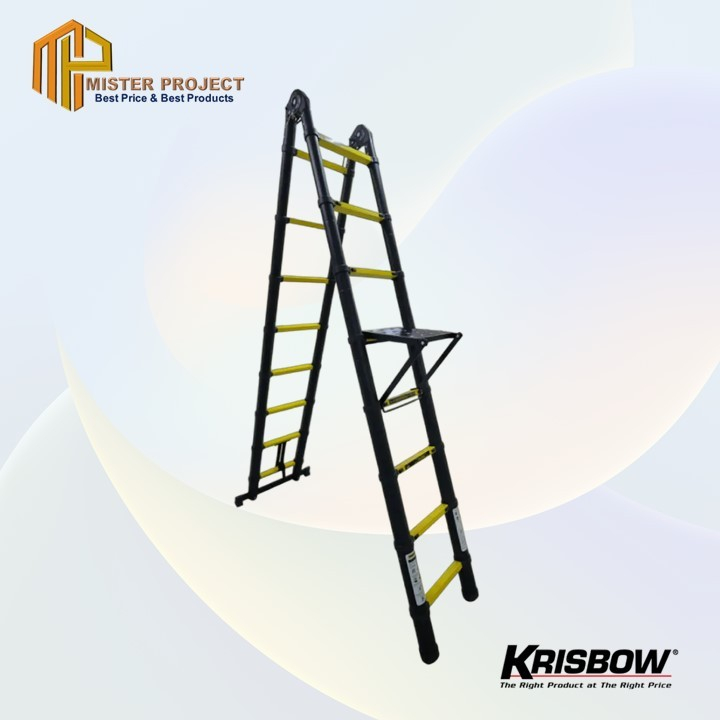 Jual Krisbow Ladder Tangga Teleskopik Ganda 5 Mtr Prltd5014 | Shopee ...