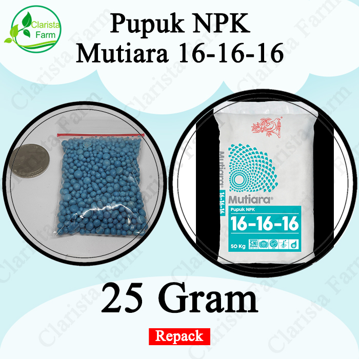 Jual Pupuk NPK Mutiara 16-16-16 Eceran Repack Cap Meroke | Shopee Indonesia