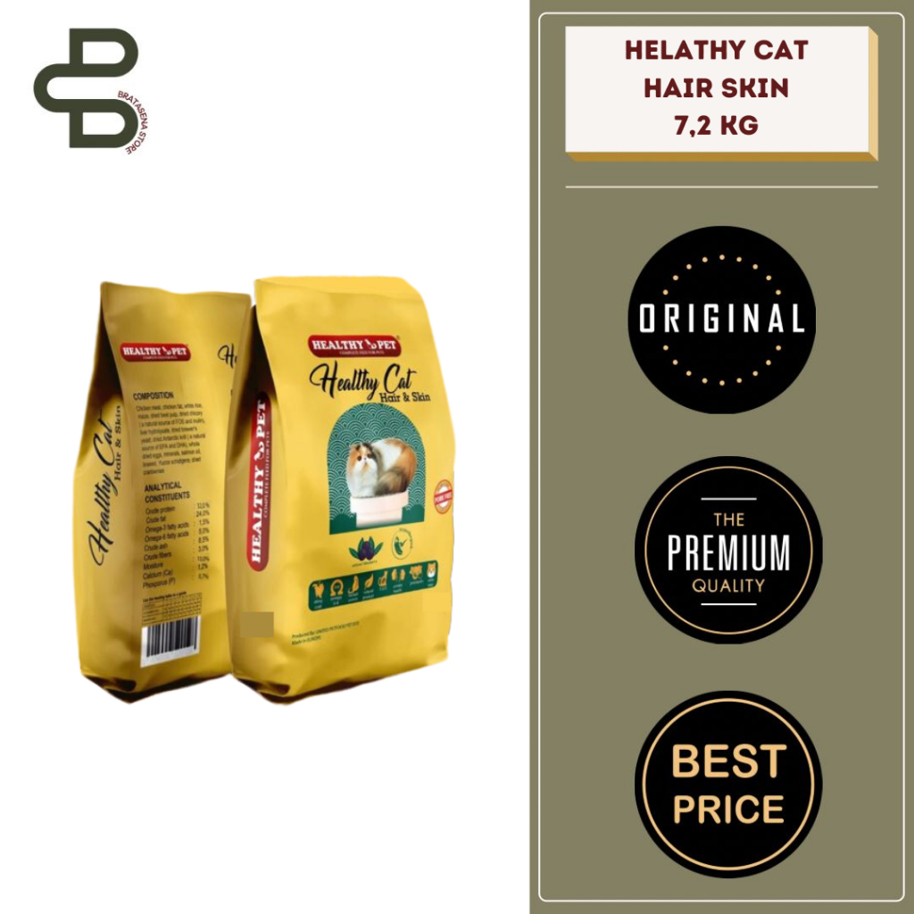 Jual HEALTHY PET HEALTHY CAT HAIR & SKIN CAT FOOD 7,2 KG FRESHPACK ...