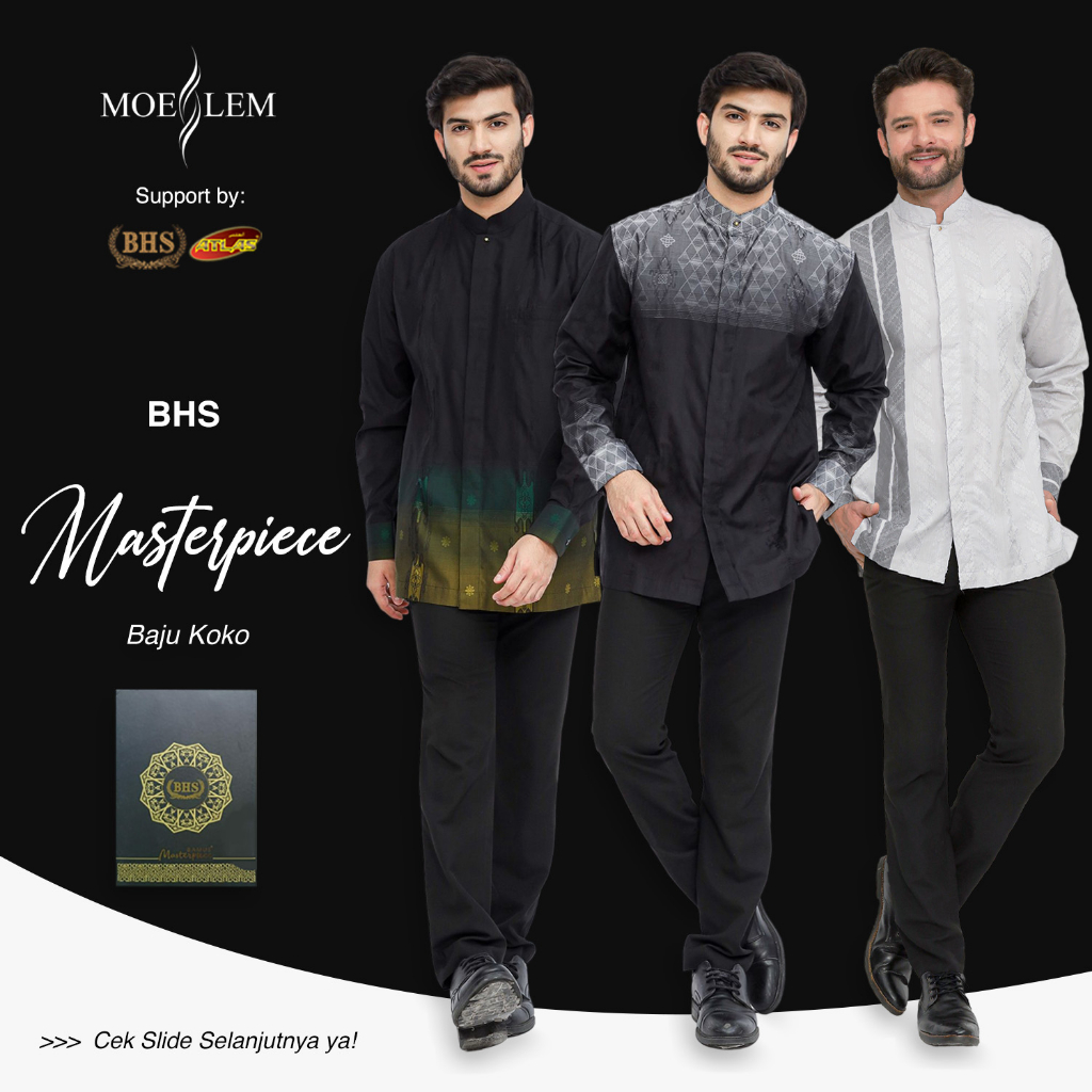 Jual Baju Koko BHS Masterpiece Original Varian Motif dan Warna | Shopee ...