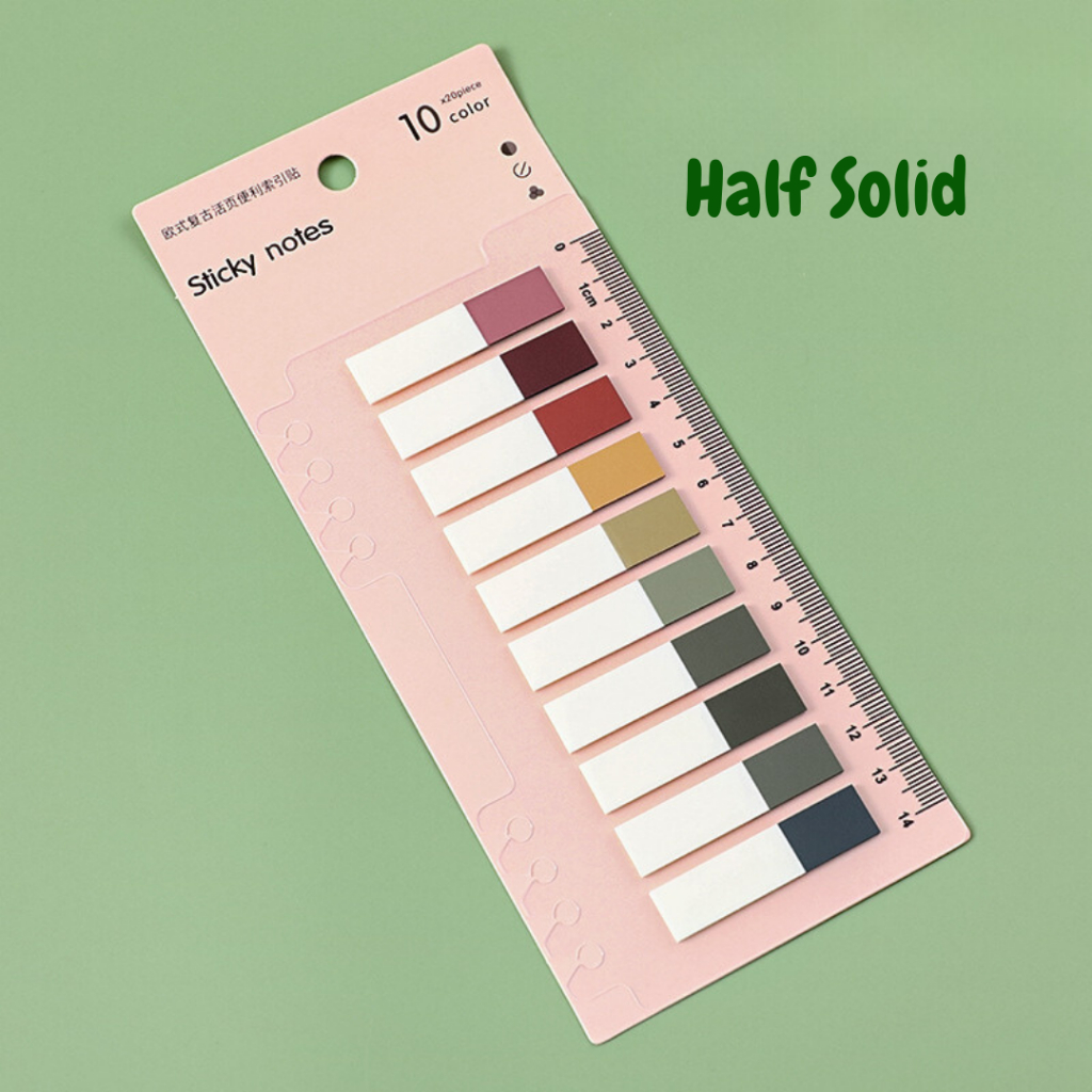Jual KAWA Sticky Notes List Set Mini 10 Warna Pastel Soft Penanda Memo ...