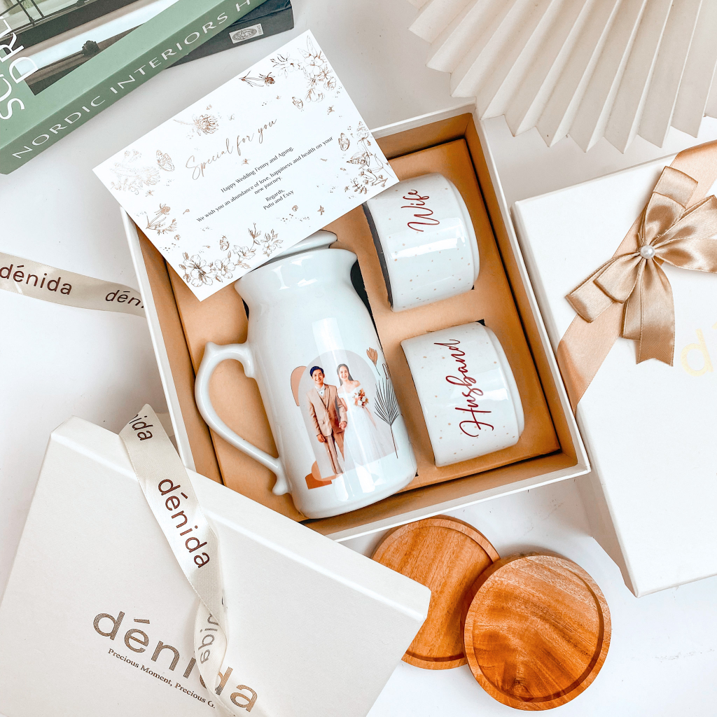 Jual Denida - Kado Set Teko Cangkir Custom | Wedding Tea Set | Kado ...