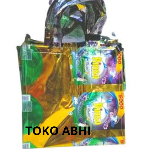 Jual Tas belanja ke pasar daur ulang plastik unik dari bungkus detergen ...