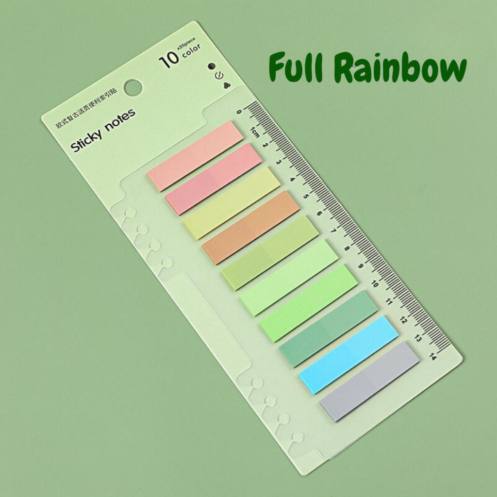 Jual TOPER 200 Lembar Sticky Notes Penanda Buku Warna Neon Macaroon ...