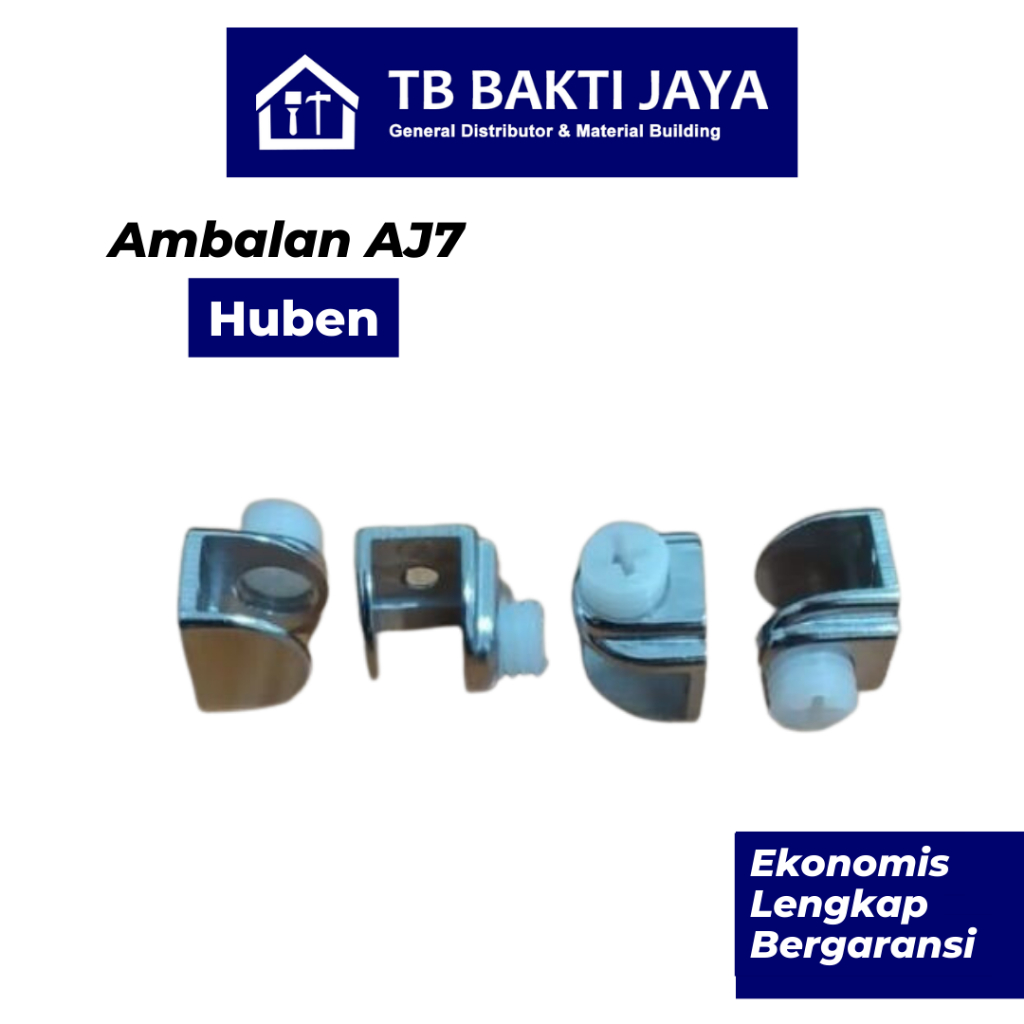 Jual Ambalan Penjepit Kaca AJ7/ Jepit Huben Tahanan Penyangga Sekat Bracket Chrome Skrup Pin ...