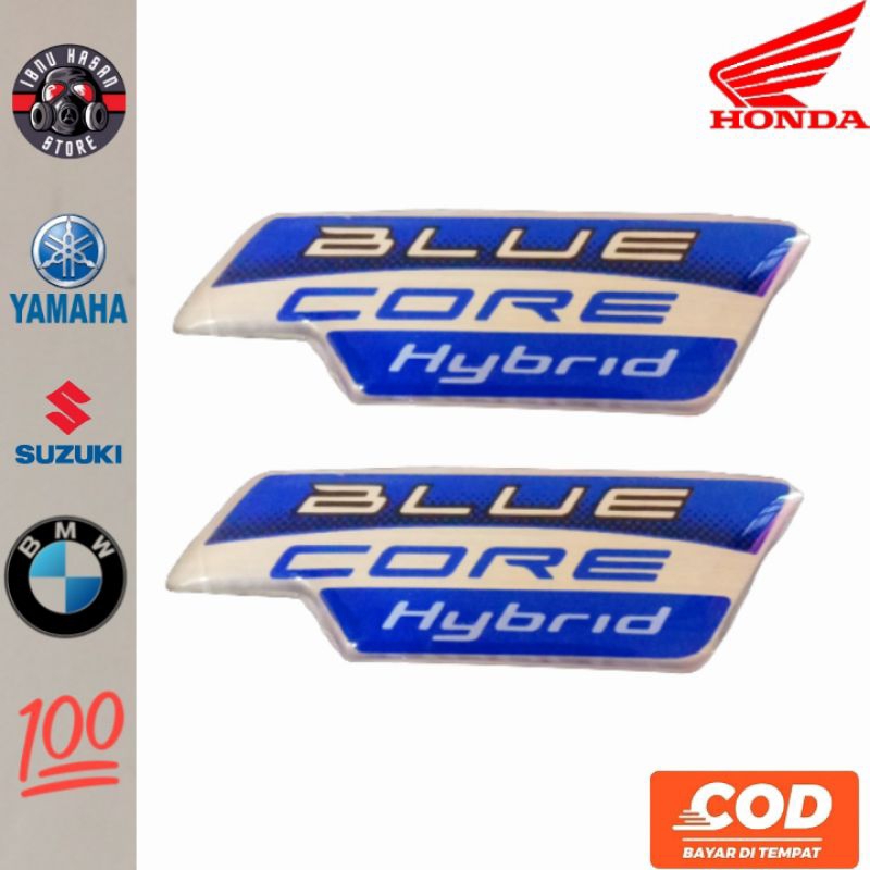 Jual Stiker motor yamaha BLUE CORE HYBRID original stiker motor yamaha | Shopee Indonesia