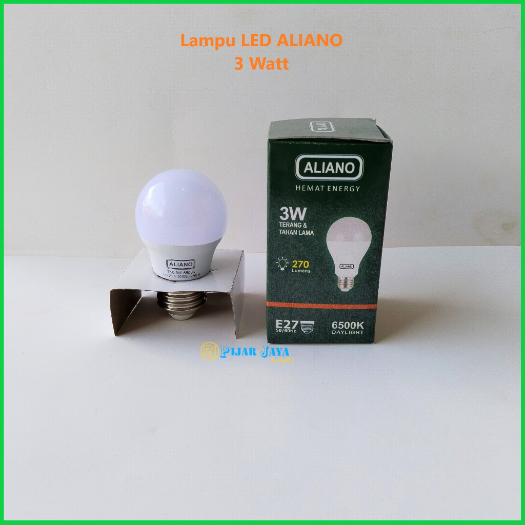 Jual Lampu LED Rumah ALIANO 3 watt Bohlam LED 3W Cahaya Putih Terang | Shopee Indonesia