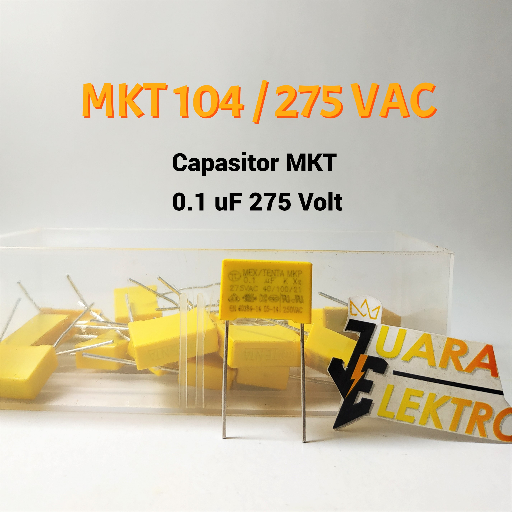 Jual Capasitor Milar MKT 104 / 275 Volt | Kapasitor Milar MKT 0.1 uF 275 Volt | Shopee Indonesia
