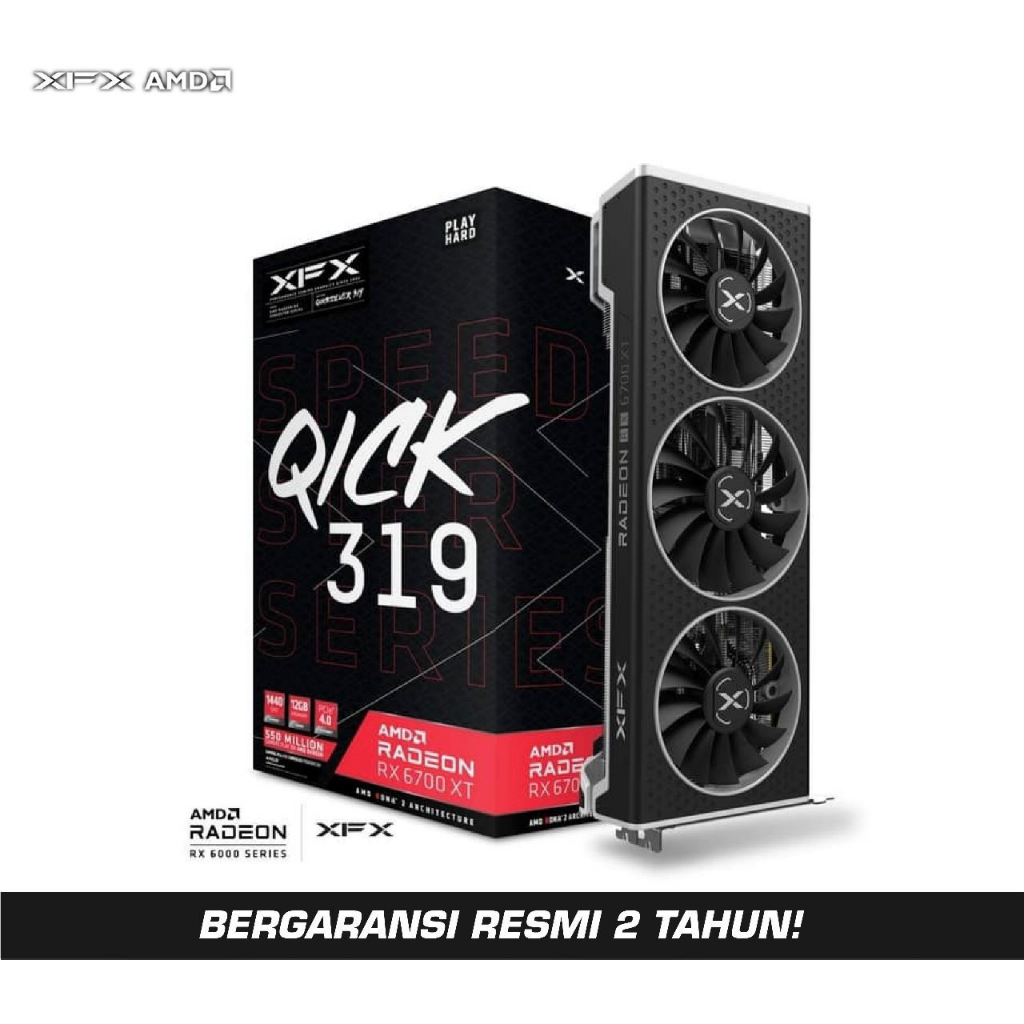 Jual XFX SPEEDSTER QICK 319 AMD RADEON RX 6700 XT BLACK 12GB GDDR6 ...