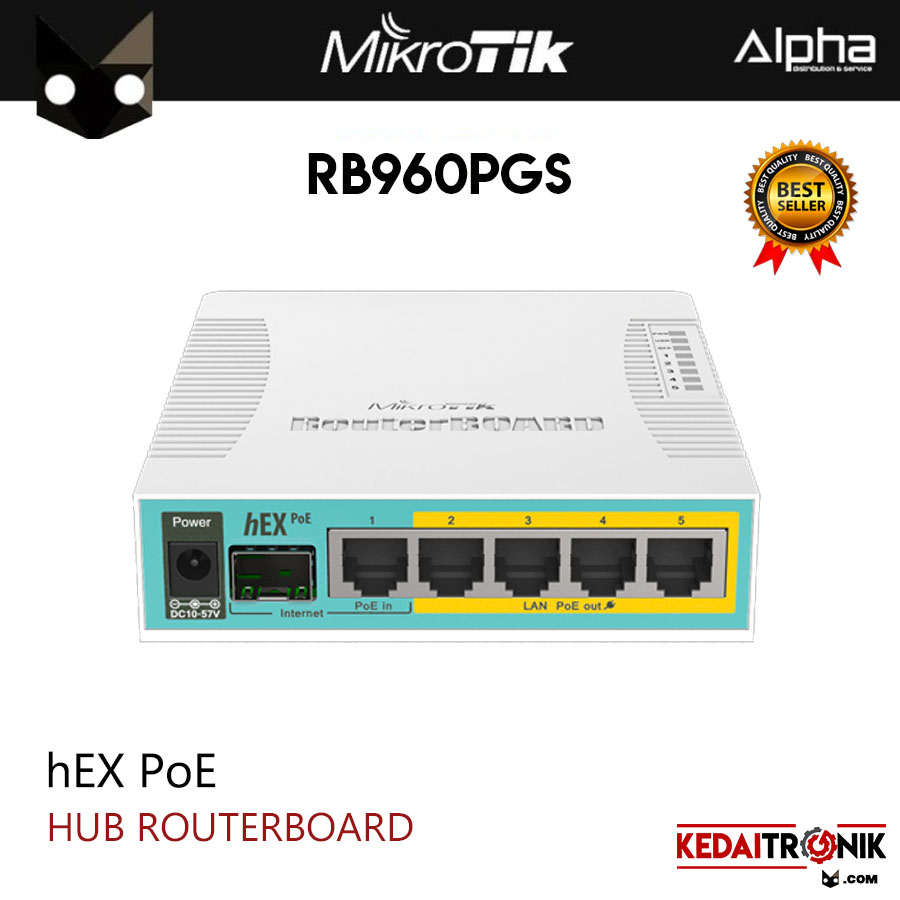 Jual MIkrotik RB960PGS hEX Poe 5 Port Gigabit Ethernet | Shopee Indonesia