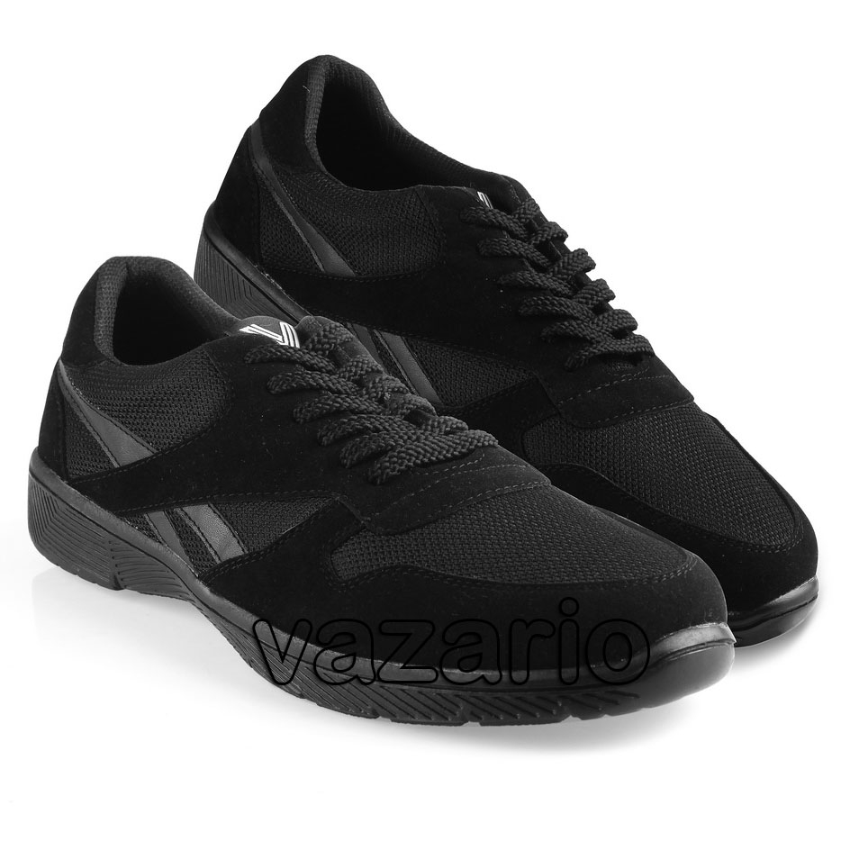 Jual VAZARIO - Sepatu Sneakers Pria Casual Sepatu Sneakers Hitam Sepatu Sneakers Pria Hitam ...