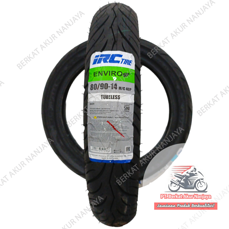 Jual IRC NR91 Enviro 80/90-14 Ban Motor Mio Beat Tubeless BONUS Pentil ...