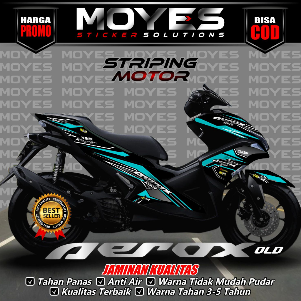 Jual STRIPING KEREN STICKER MOTOR AEROX OLD MOTIF BALAP | Shopee Indonesia