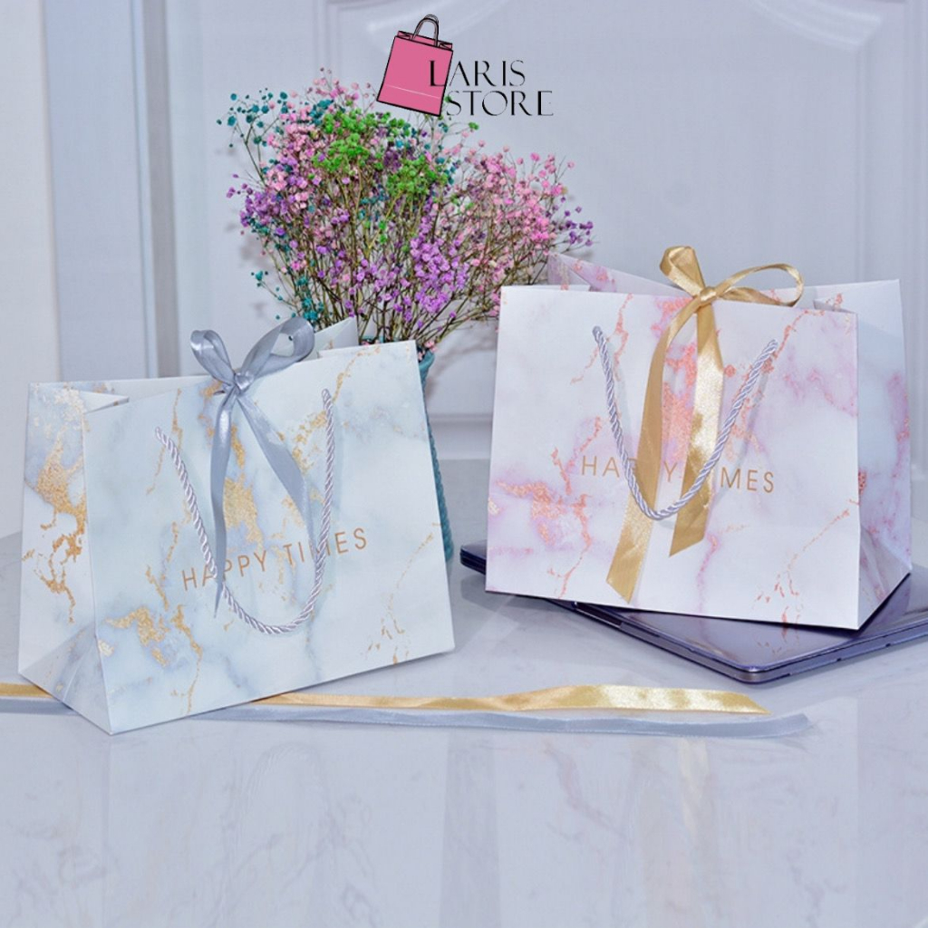 Jual PREMIUM PAPERBAG ABU DAN UNGU FREE PITA MEWAH / TAS KADO WEDDING ...