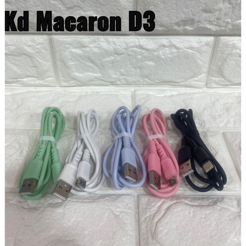 Jual Kabel Data Macaron D3 Nonpack | Shopee Indonesia