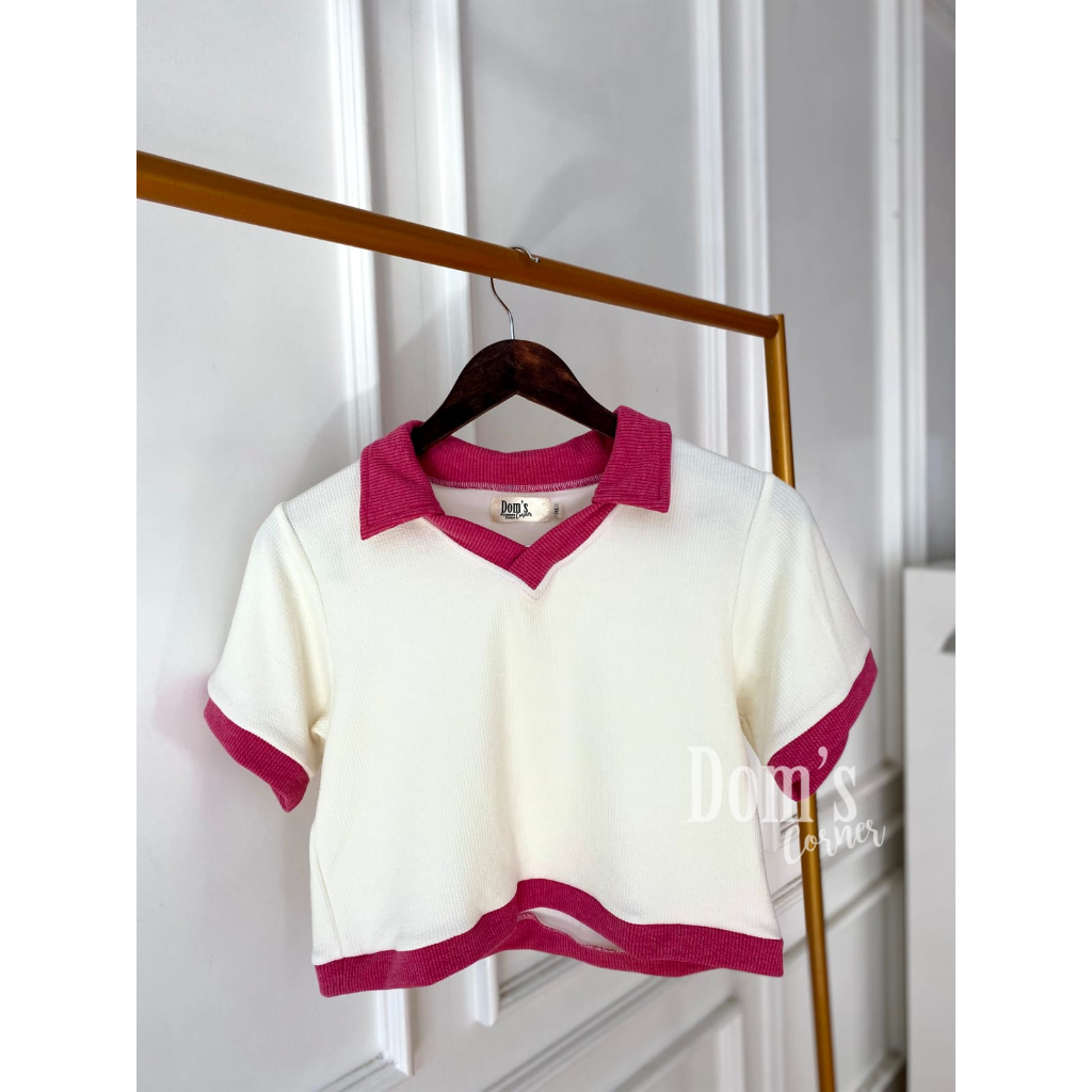 Jual Domscorner - Jae collar kombinasi - vest kerah - polo shirt - kaos ...