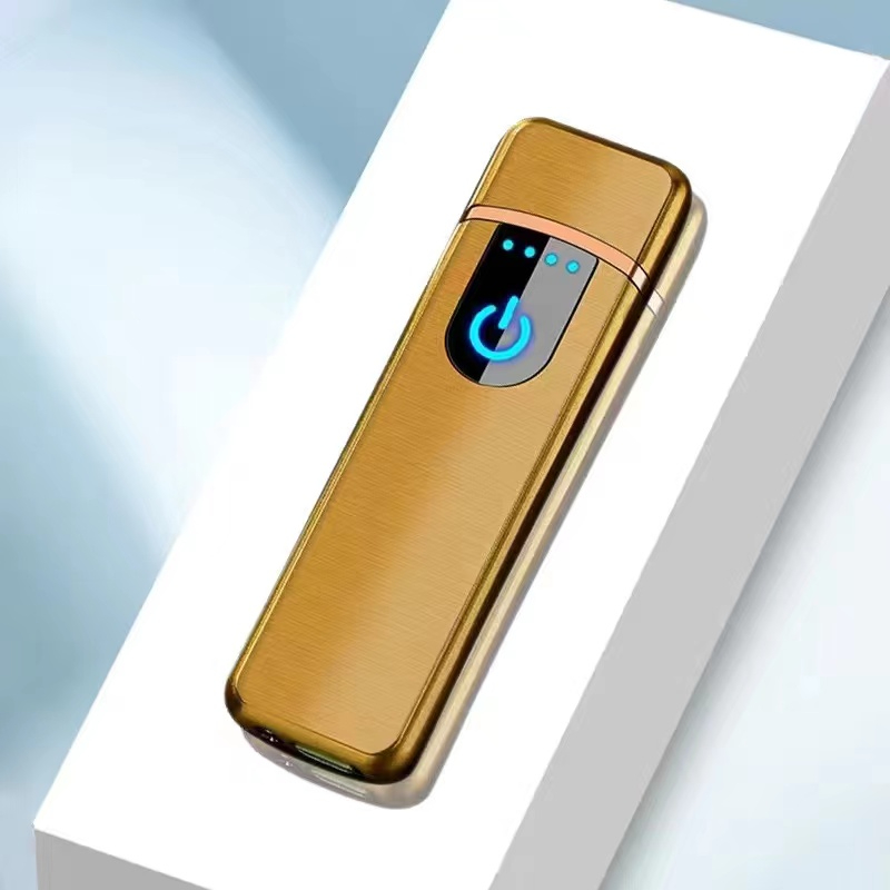 Jual Korek Api unik elektrik kecil fingerprint touch sensor led screen ...