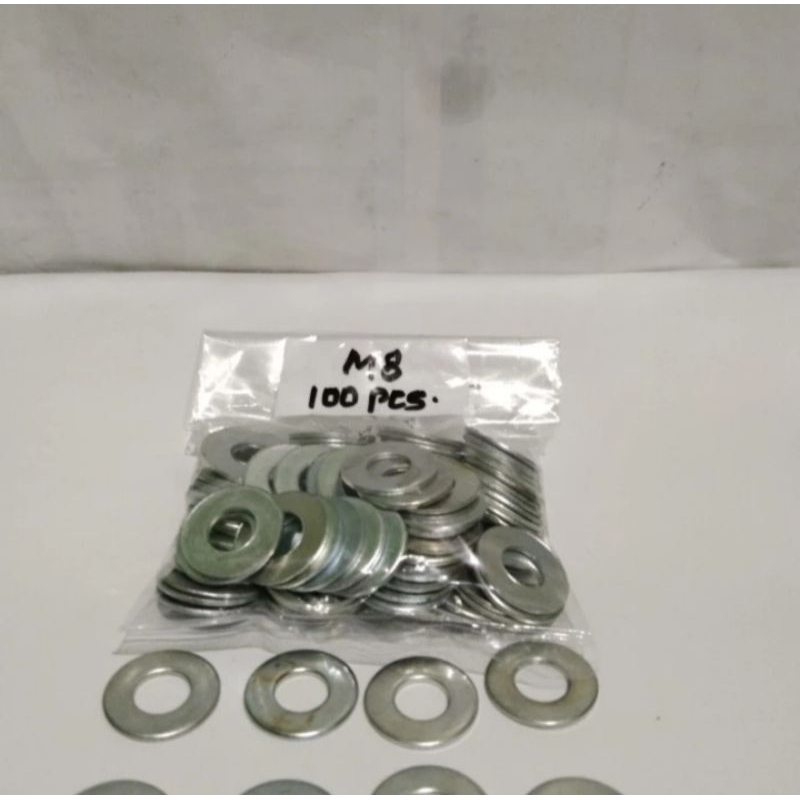Jual RING PLAT M8/8MM 100PCS (UNTUK BAUT 12/13) | Shopee Indonesia