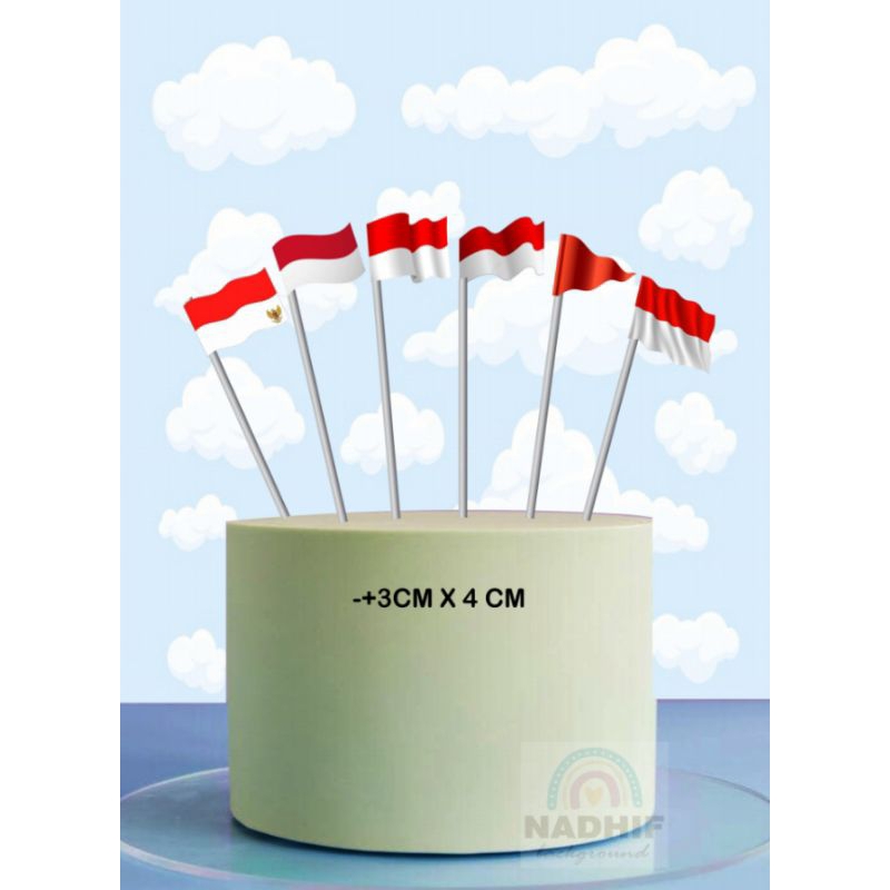Jual Toper Kemerdekaan Topper HUT RI Hiasan Kue Merah Putih Decorasi ...