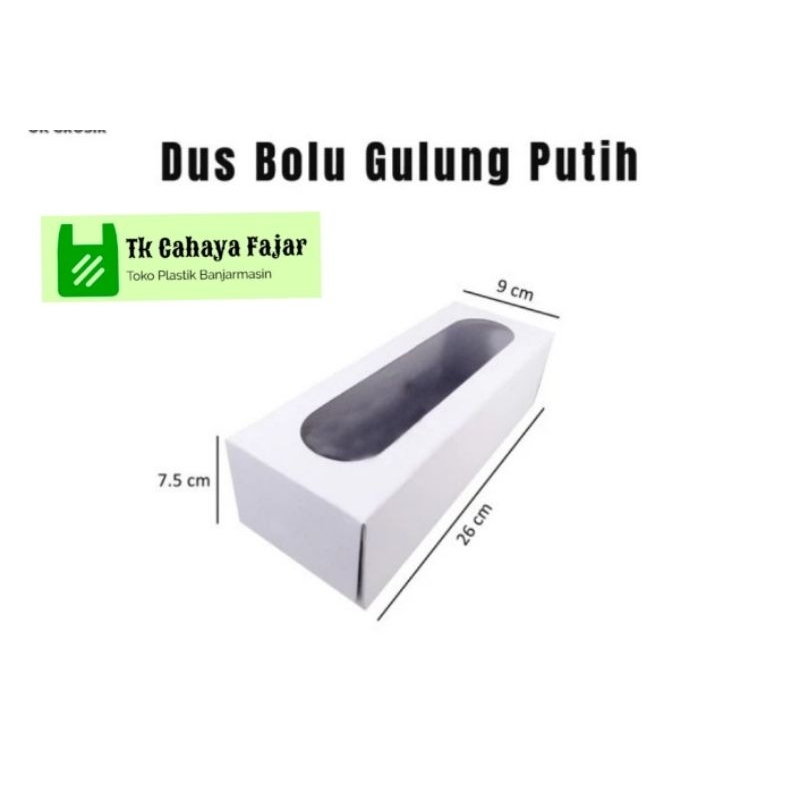 Jual Dos Bolu Gulung 26 Putih Polos Kotak Bolu Gulung isi 10 | Shopee ...