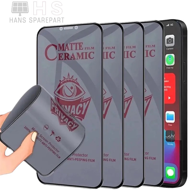 Jual TEMPERED GLASS MATTE CERAMIC PRIVACY SPY IPHONE 6 / 6S / 6 PLUS / 6S PLUS / 7 / 7 PLUS / 8 ...