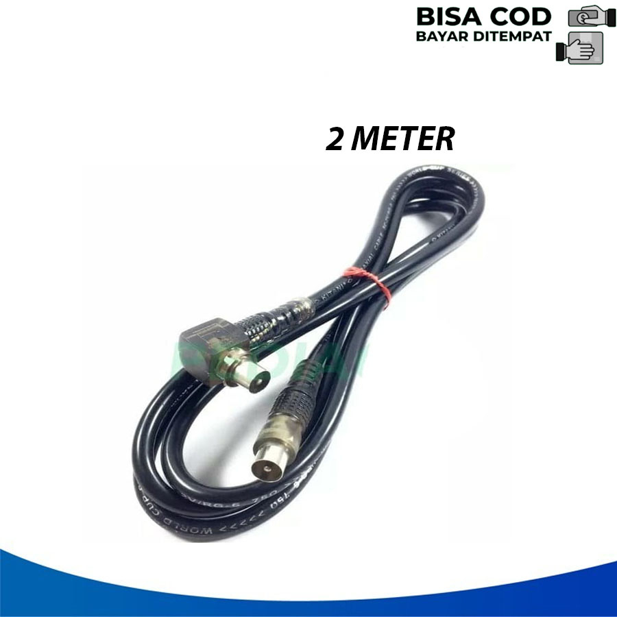Jual Kabel Antena Coaxial 5C-2V + Plug to Plug KITANI (SNI) 2 Meter | Shopee Indonesia