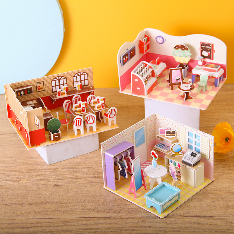 Jual Mini 3D Doll House Puzzle / Mainan Anak Miniatur Rumah Boneka ...