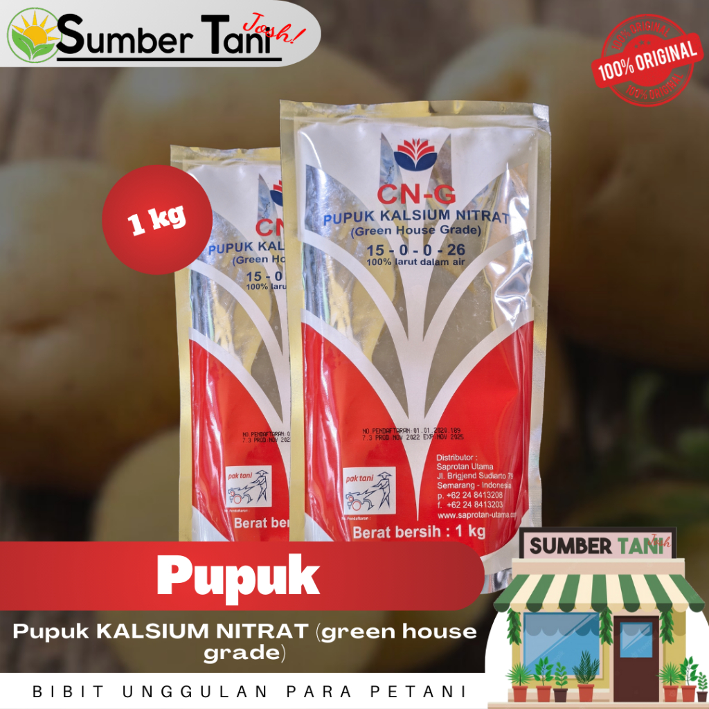 Jual Pupuk Kalsium Nitrat CN-G Kemasan 1 kg | Shopee Indonesia