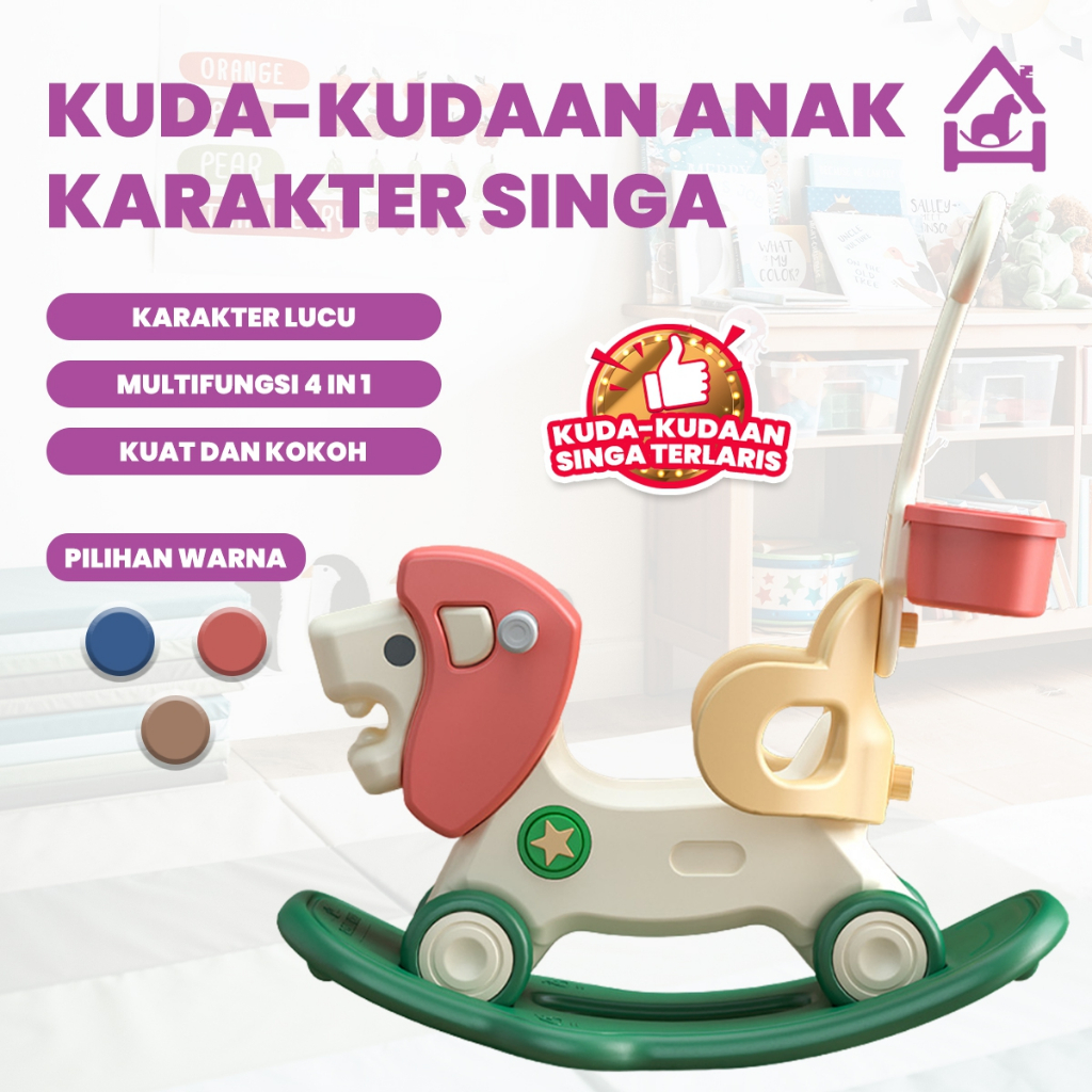 Jual Mainan Rocking Horse Anak Jungkat Jungkit Murah Karakter Lion ...