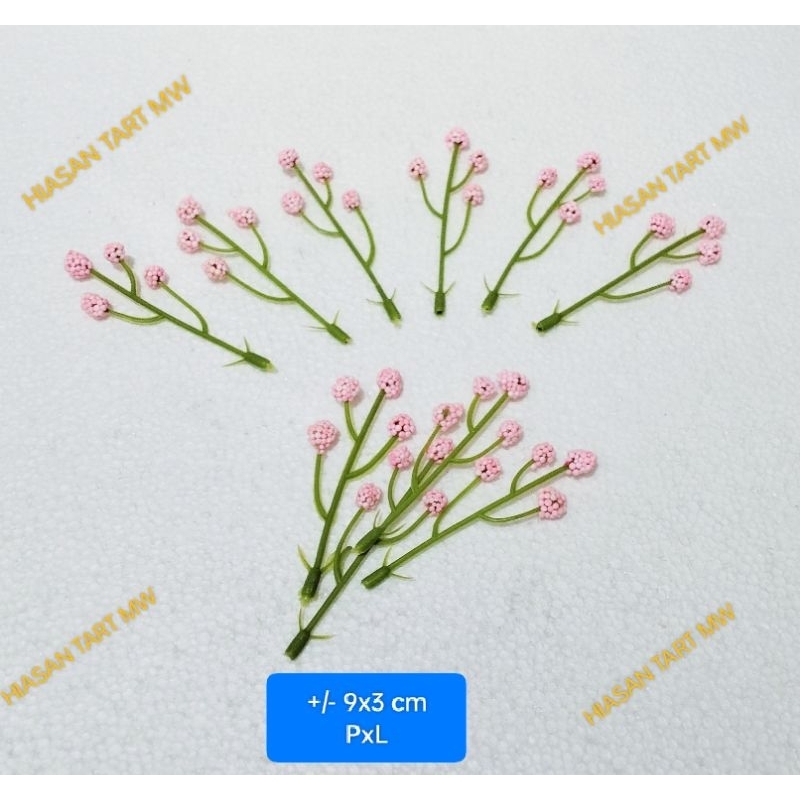 Jual Bunga Bola Ranting Buatan / Hiasan Bunga Plastik Ranting Cabang 4 ...