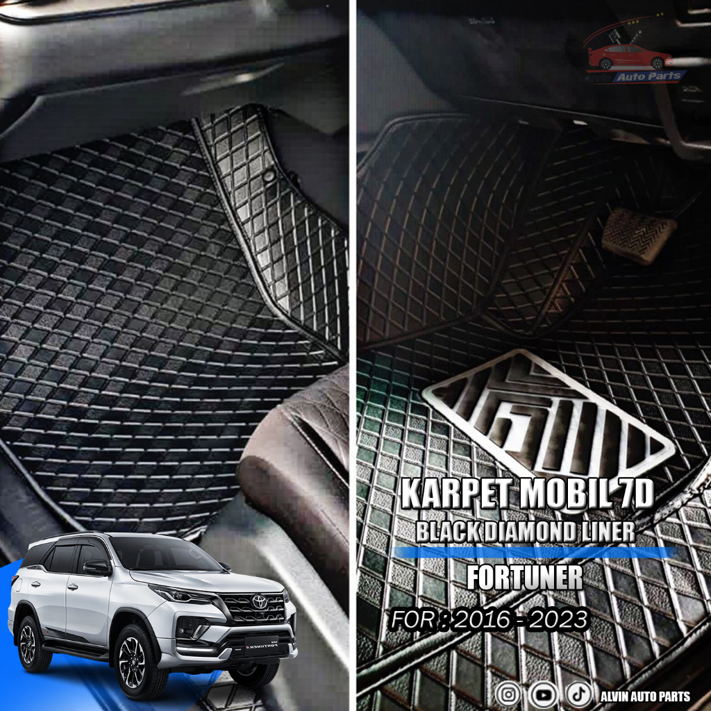 Jual KARPET MOBIL 7D FORTUNER - BLACK DIAMOND | Shopee Indonesia