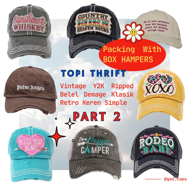 Jual KOLEKSI KE 2 Topi GADCAPS Pelengkap Outfit - Topi Aesthestic- Topi ...