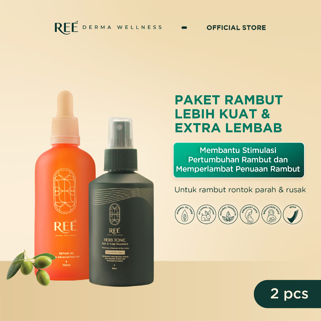 Jual Ree Derma Wellness - Bundle Special Price - Hair Oil Repair 100ml ...