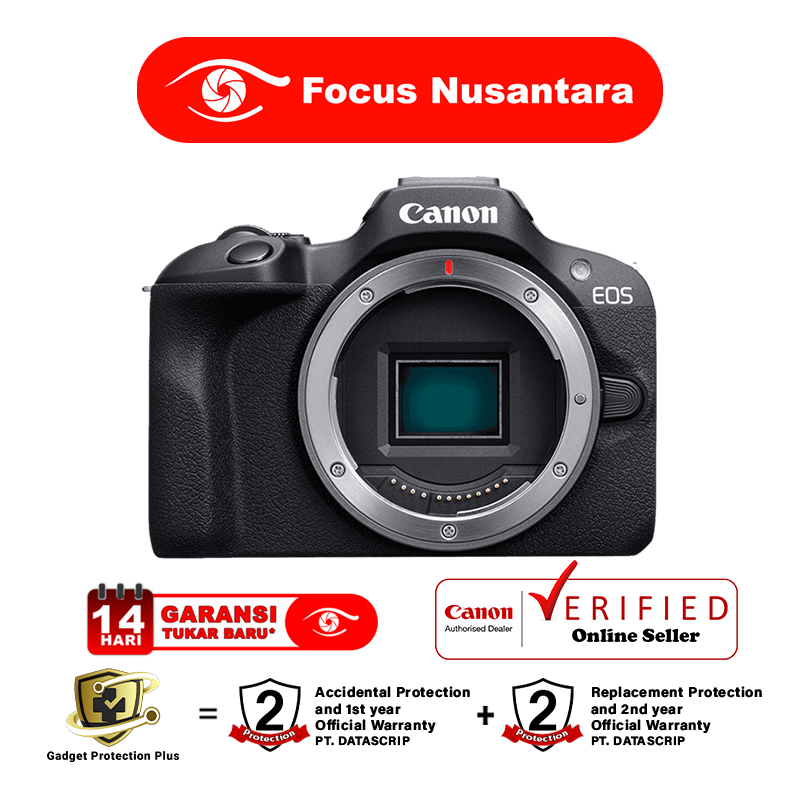 Jual Canon EOS R100 Body / EOS R 100 Kit RF-S 18-45mm Kamera Mirrorless ...