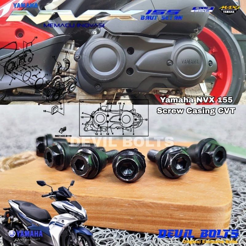 Jual Yamaha NVX 155 Screw Casing Cvt | Shopee Indonesia