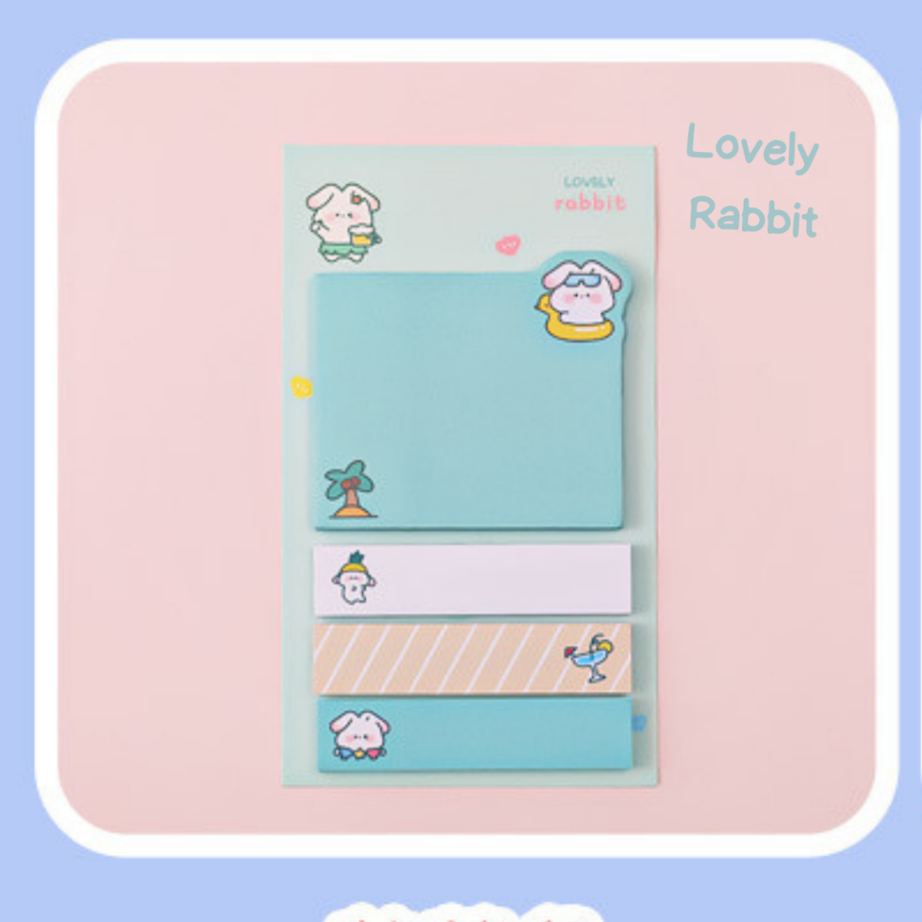 Jual KAWA Sticky Notes Set 4 Motif Berwarna Full Color Lucu Karakter ...